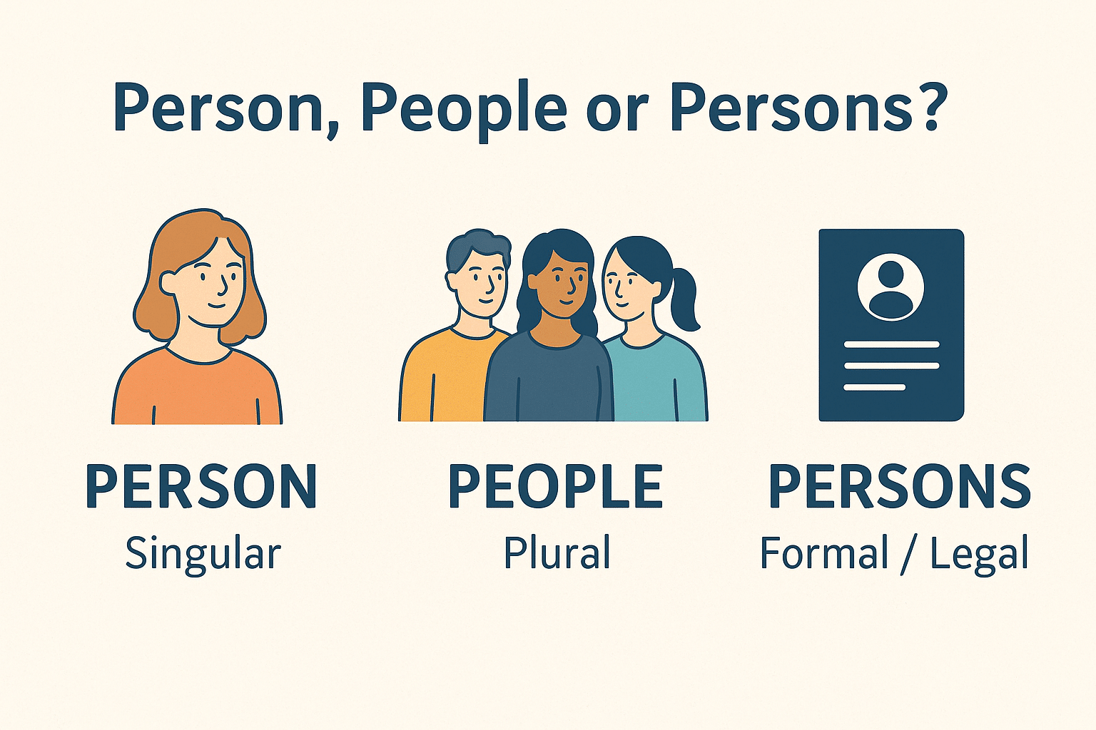 Diferencia entre person, people y persons en inglés: explicación clara ...